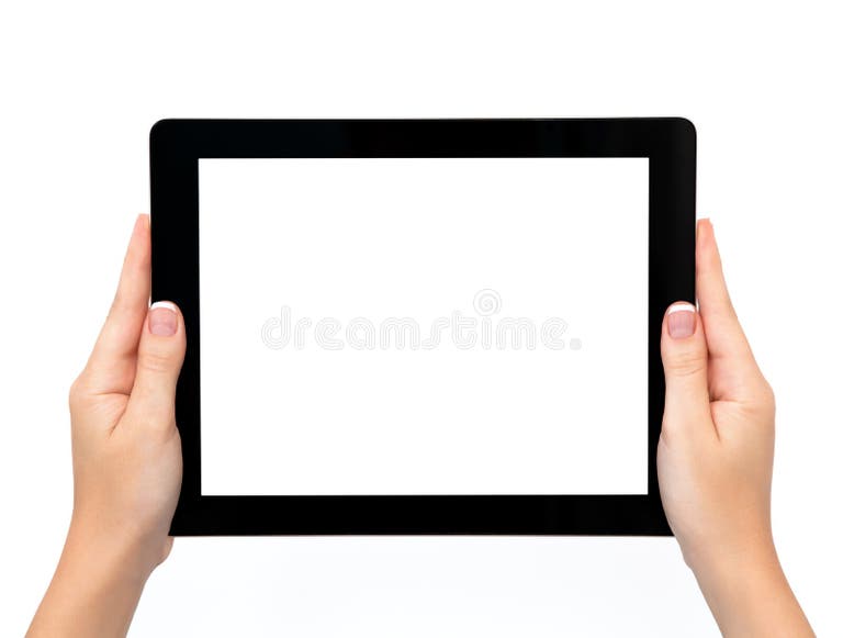 Female Hands Holding a Tablet Stock Image - Image of hand, news: 25739195
