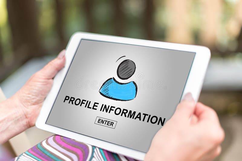 Profile Information Concept on a Tablet Stock Photo - Image of personal ...