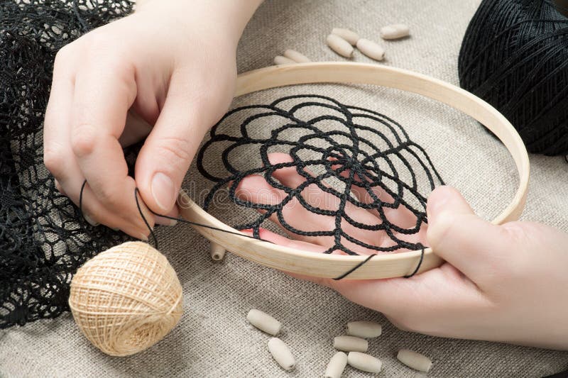 Female Hands Holding Thread Stock Photo - Image of natural, thread ...