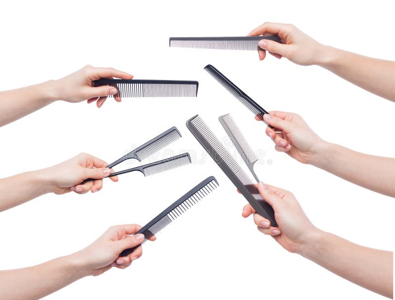 Hands Holding Combs Brushes Stock Photos - Free & Royalty-Free Stock ...