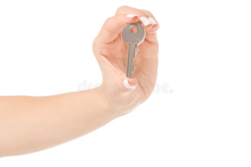 Female hands key isolation stock photo. Image of home - 105554286