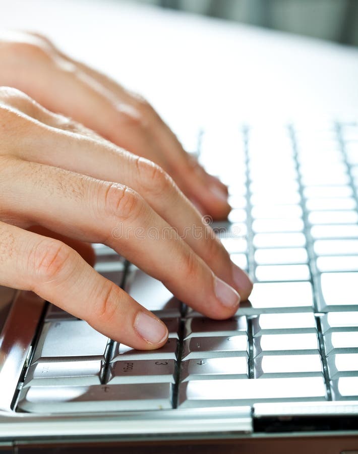 Female hands laptop stock image. Image of pressing, woman - 20841391