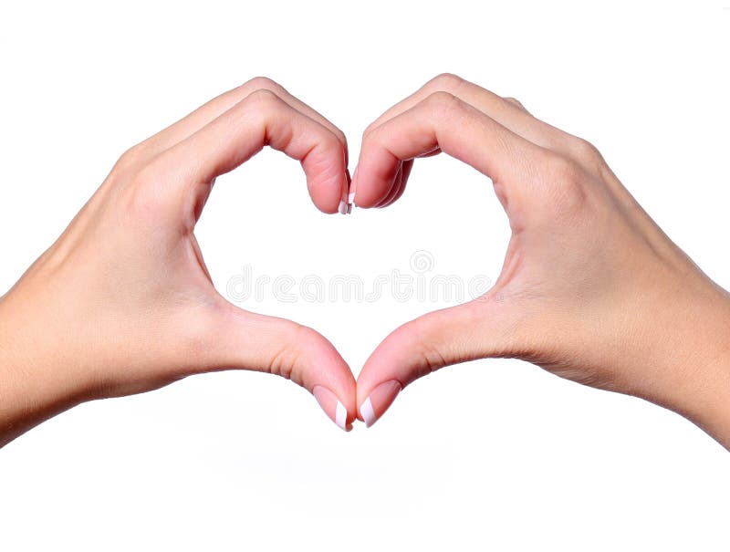 Multiracial Human Hands Making a Heart Shape Stock Image - Image of ...