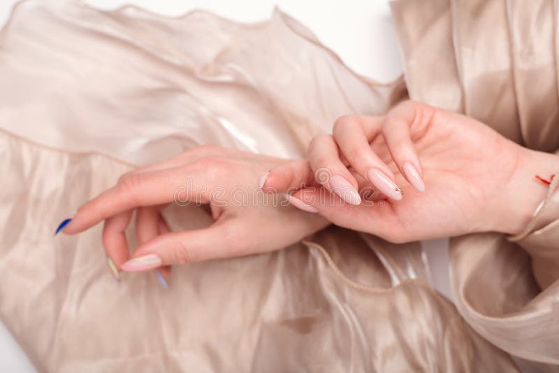 Female hands with manicure stock image. Image of view - 216775433