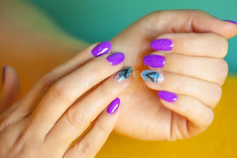 Female Hands in Manicure Salon Stock Image - Image of manicure, pattern ...