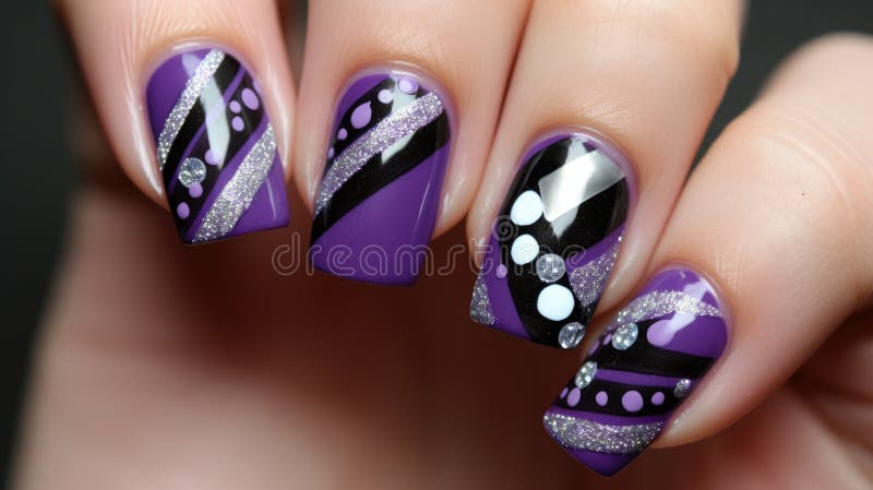 Female Hands with Nail Design. Nail Design Copy Space Stock ...