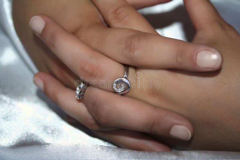 Female hands with rings stock image. Image of love, jewels - 92130655