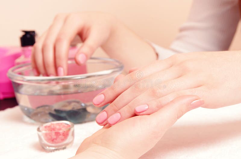 Female hands in salon stock photo. Image of cosmetics - 65689974