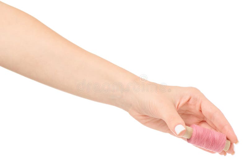 Female hands thread stock photo. Image of bobbin, material - 105453106