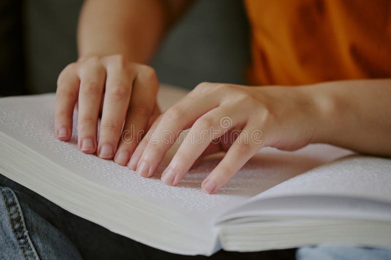 Female Hands Touching Page stock image. Image of disability - 336582513