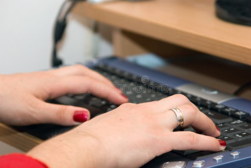 Female hands Typing stock photo. Image of enter, keyboard - 4503882