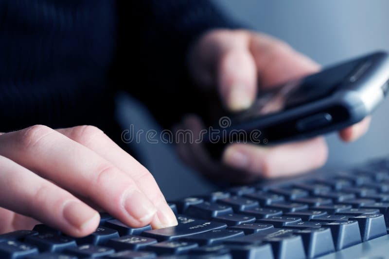 Female hands typing. stock photo. Image of desktop, business - 7823130