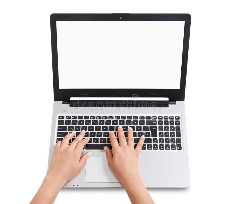 Female Hands Typing On Laptop. Businesswoman Working On Laptop Stock ... Female Hands Typing On Laptop. Businesswoman Working On Laptop Stock ...