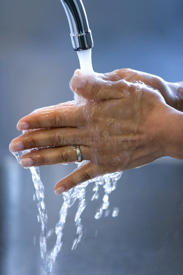 Female Hands Washing Hands Under the Water Tap Stock Photo - Image of ...