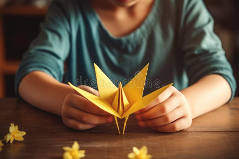 Female Hands with Origami. AI Generated Stock Image - Image of ...