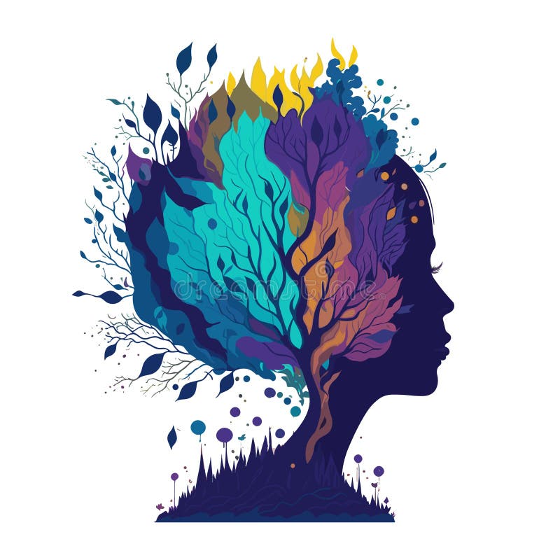 Female Head and Trees Everything Grows First in Our Head Stock ...