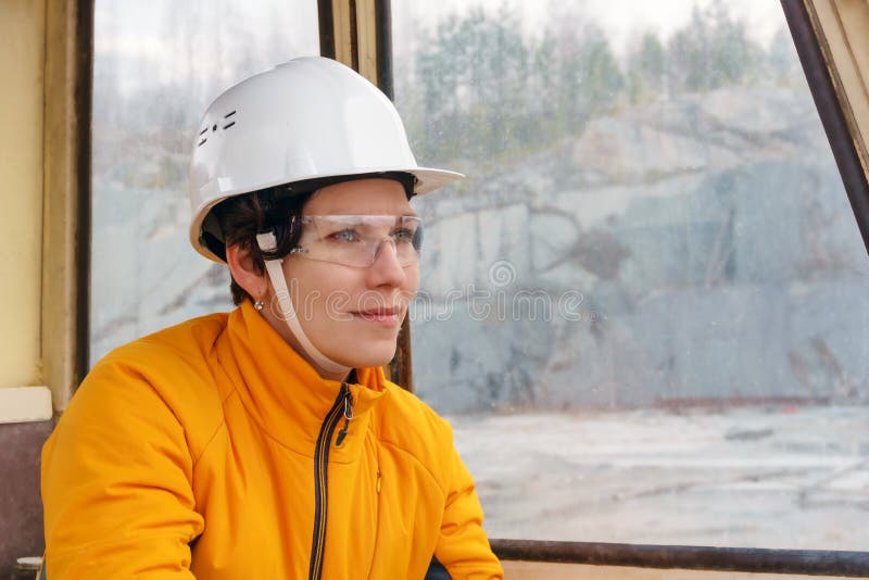 Female Geologist Or Mining Engineer At Work Stock Image - Image of ...