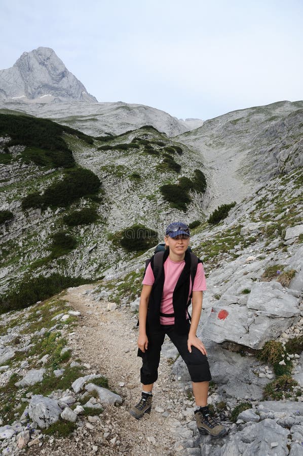 Female hiker stock image. Image of rock, outdoors, backpack - 10525465