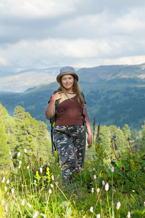 Female hiker stock photo. Image of mountain, healthy - 20664116