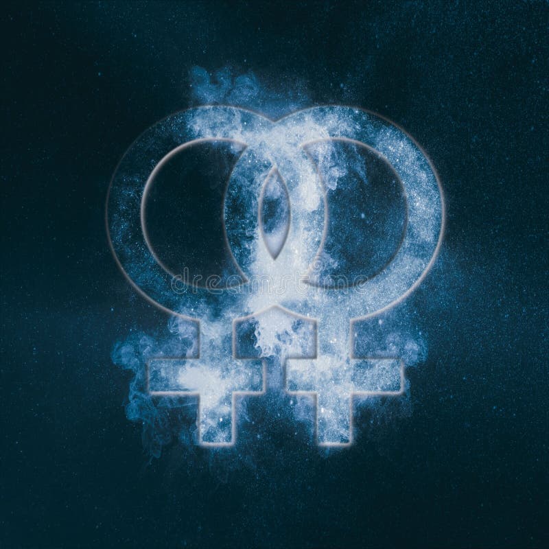 Lesbian Sign On Pocket Line And Solid Icon Lgbt Concept Lesbian