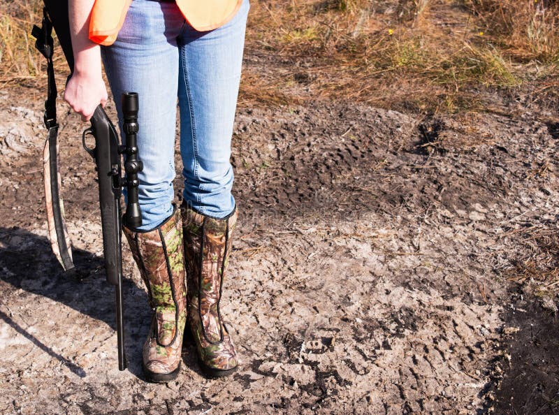 Female Hunter stock image. Image of sport, nature, season - 67006445