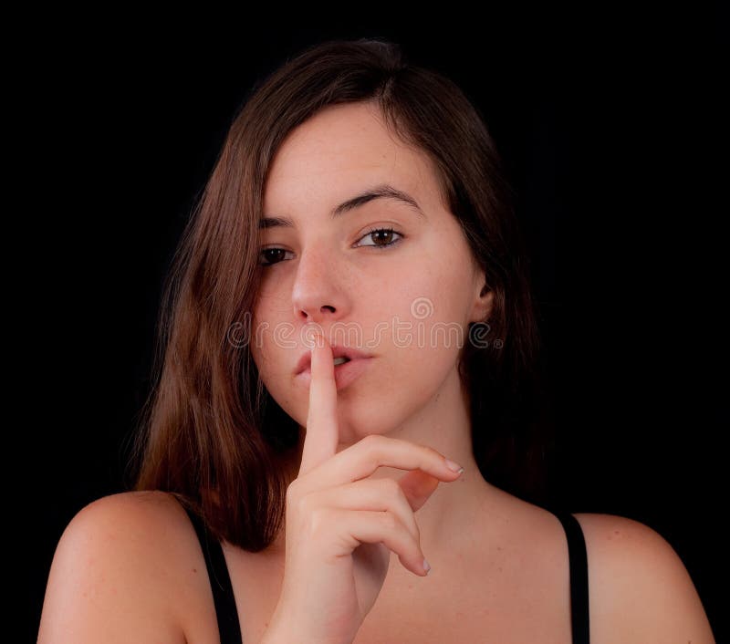 Hushing stock image. Image of pretty, cheeky, expression - 22994279