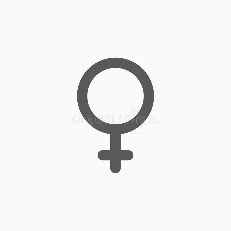 Female Icon Sex Gender Woman Girl Stock Vector Illustration Of
