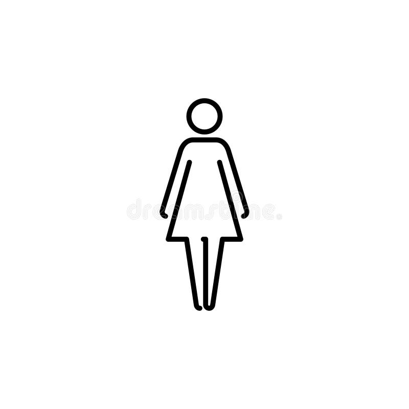 Female Icon . Toilet Icon. Restroom Sign. Gender Stock Vector ...