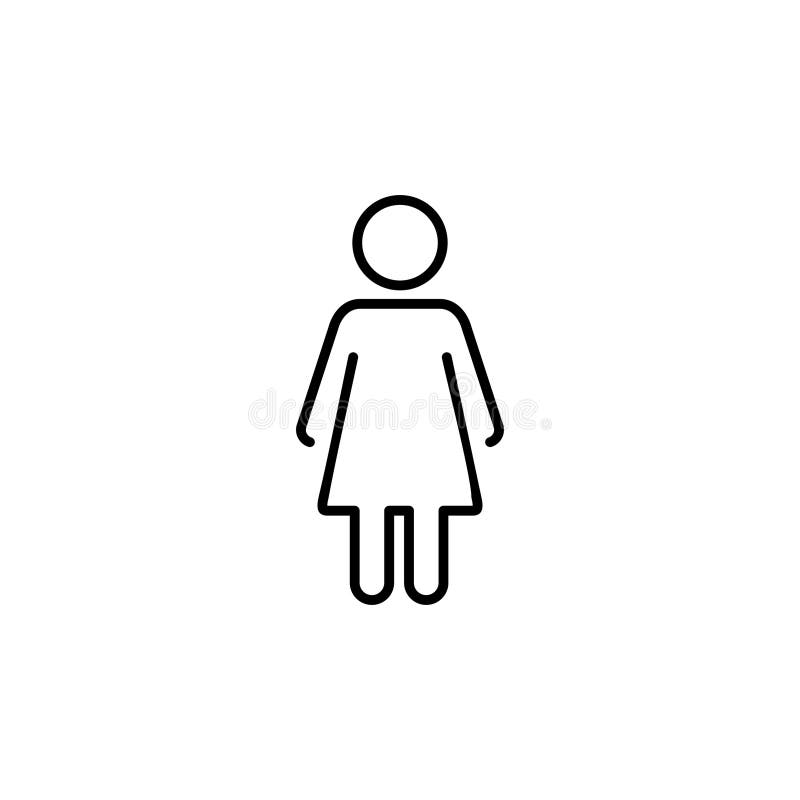 Female Icon . Woman Icon Vector Stock Vector - Illustration of lady ...