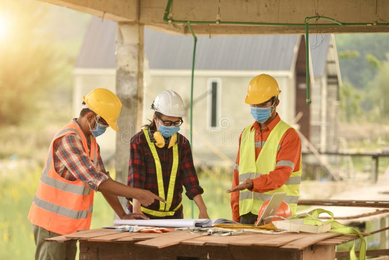 Female Inspectors at Construction Site Stock Photo - Image of foreman ...