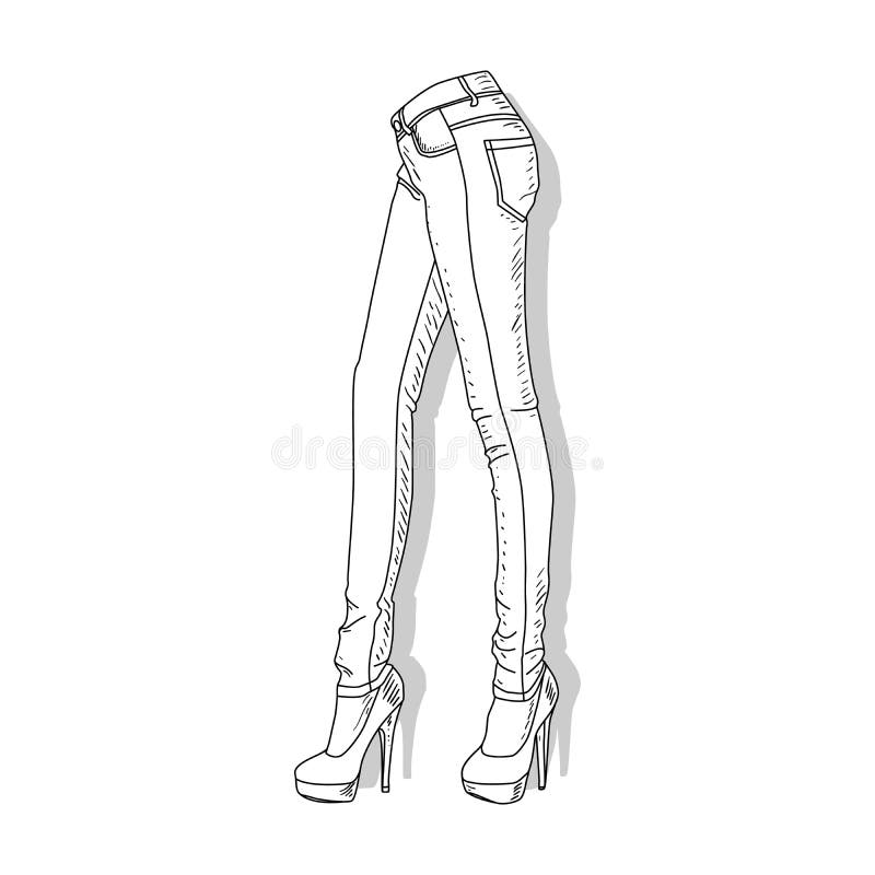 Hot Woman Blue Jeans Stock Illustrations 161 Hot Woman Blue Jeans