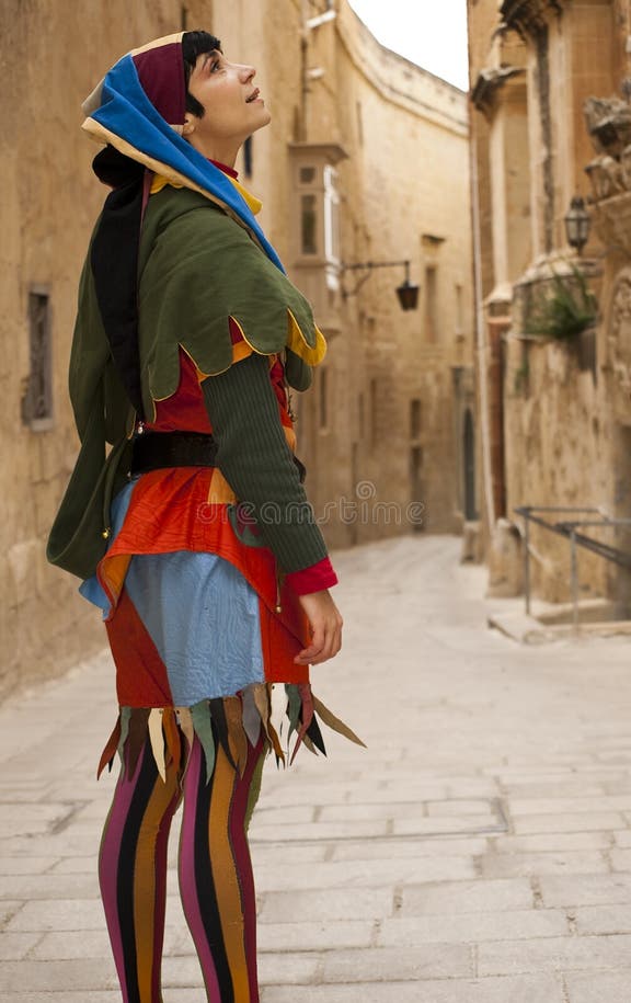 Female Jester editorial stock photo. Image of female, street - 9071248