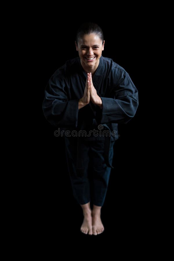Female Karate Player Prayer Pose Photos - Free & Royalty-Free Stock ...