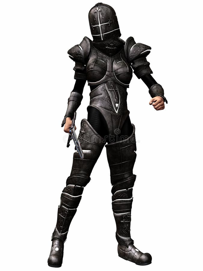 Female Knight stock illustration. Illustration of digital - 7407052