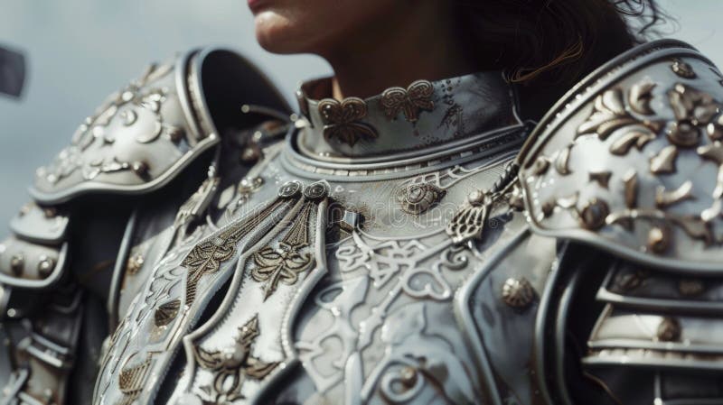 A Female Knight Wearing a Suit of Armor Designed Specifically for Her ...