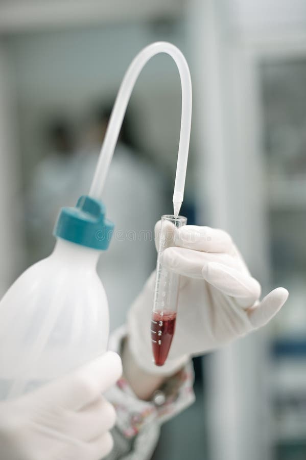 Female Laboratory Researcher Performs Tests Stock Photo - Image of ...