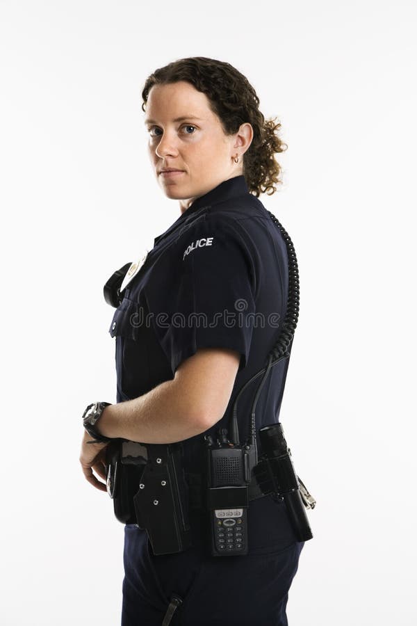 Female law enforcement. stock photo. Image of length, occupations - 3421274