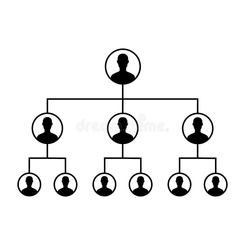 Female Leader Business Management Hierarchy Icon. Vector Illustration ...