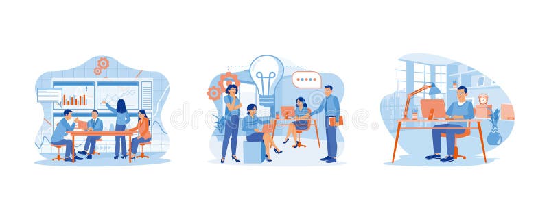 Business Team Discussing Ideas for Business Development. Focus on ...