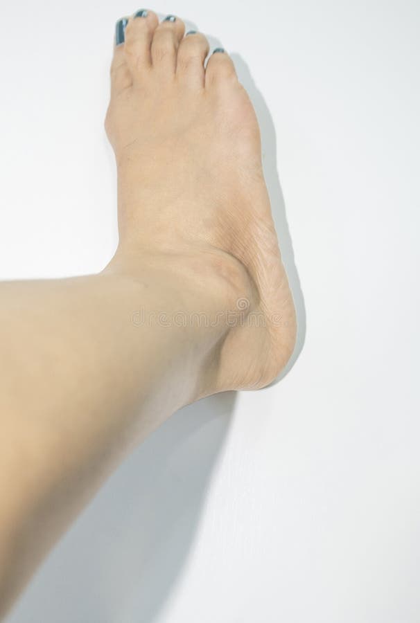 Female Leg Skin on the Back of the Foot Stock Image - Image of base ...
