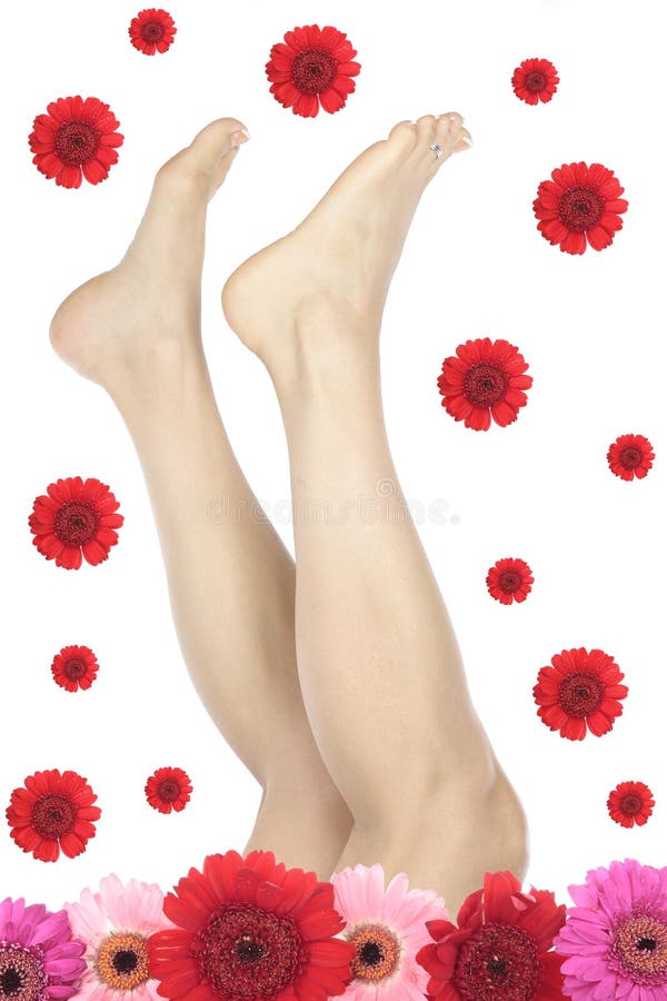 Female Legs Wearing Floral Leggings Stock Photo - Image of wear, female ...