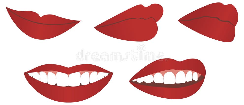 Female Smiling Lips Stock Illustrations – 6,844 Female Smiling Lips ...