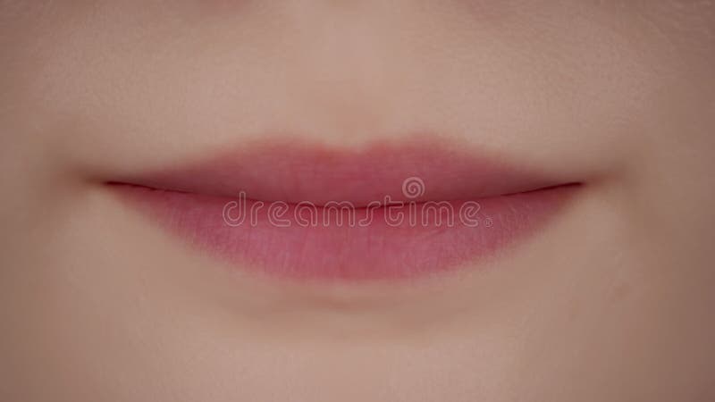Old Female Lips Closeup, Smiling Emotions, Day Light, 3D Render Stock ...