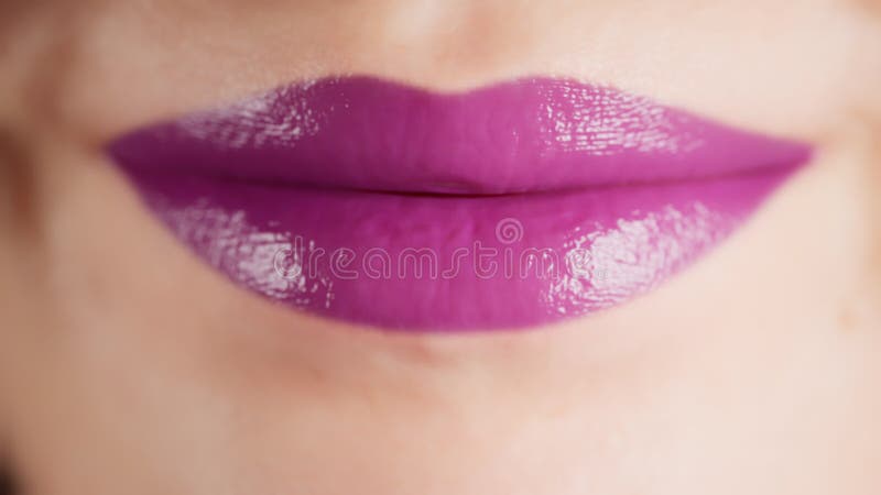 Female Lips Closeup, Studio Light, 3D Render Stock Footage - Video of ...