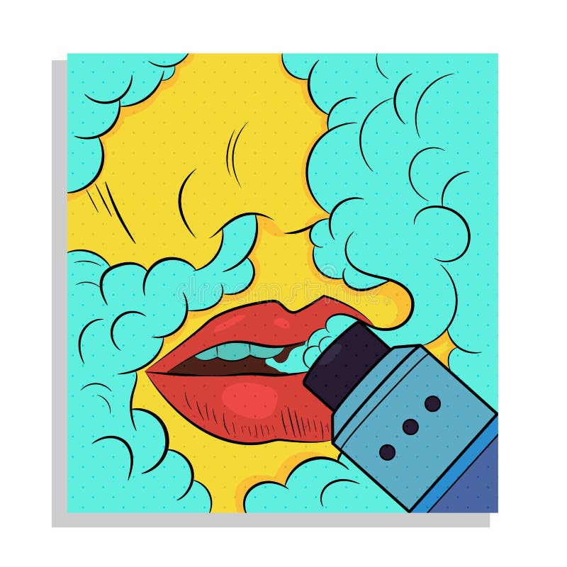 Female Lips with Drip in Smoke Stock Vector - Illustration of graphic ...