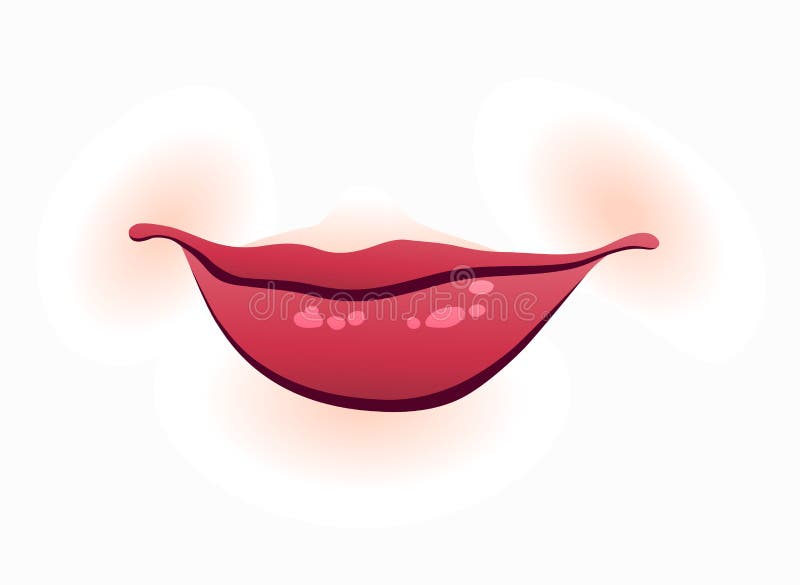 Female Lips with Smile stock vector. Illustration of glossy - 54470092