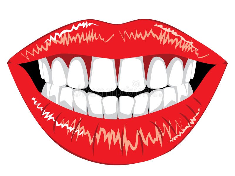 Cartoon lips stock vector. Illustration of object, background - 37866596