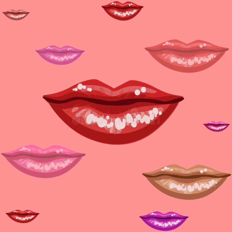 Female Lips Texture, Vector Illustration Stock Vector - Illustration of ...
