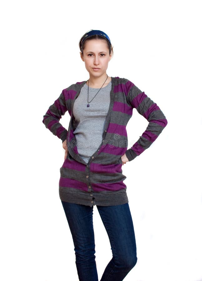 Female looking sceptically stock image. Image of gray - 14579479