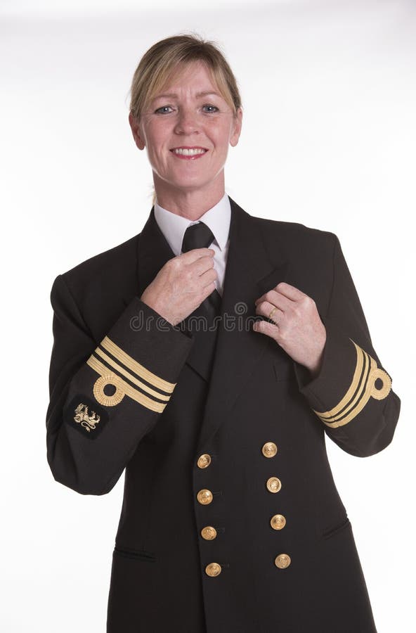 Female Lt Commander in Navy Uniform Stock Photo - Image of dressed ...